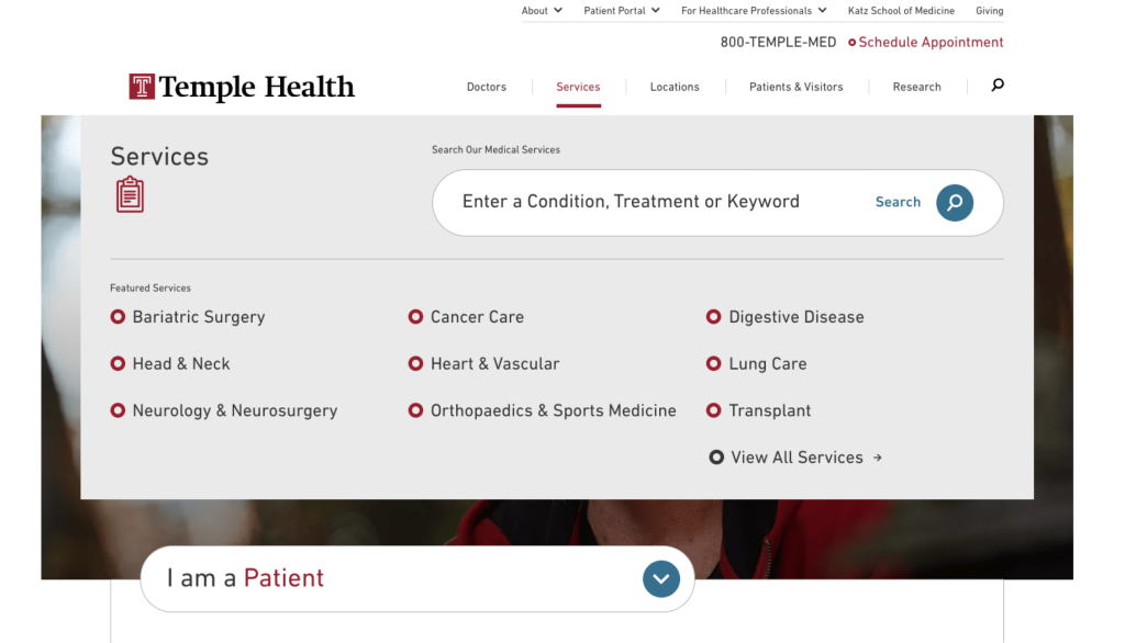 The Best Navigation Solutions for Hospital & Health System Websites ...